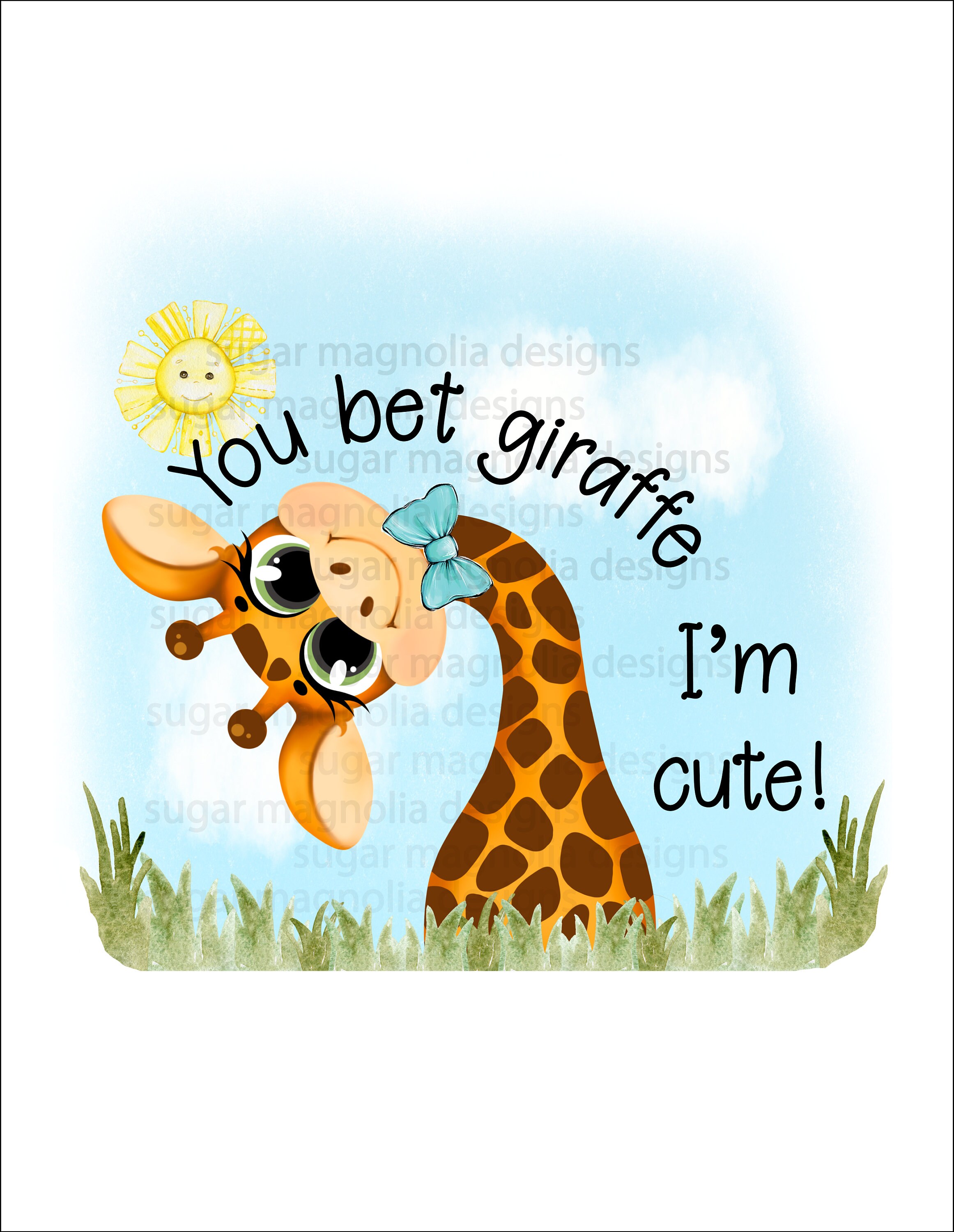 Boy Giraffe Sublimation Design, PNG for Sublimation, You Bet Giraffe I ...