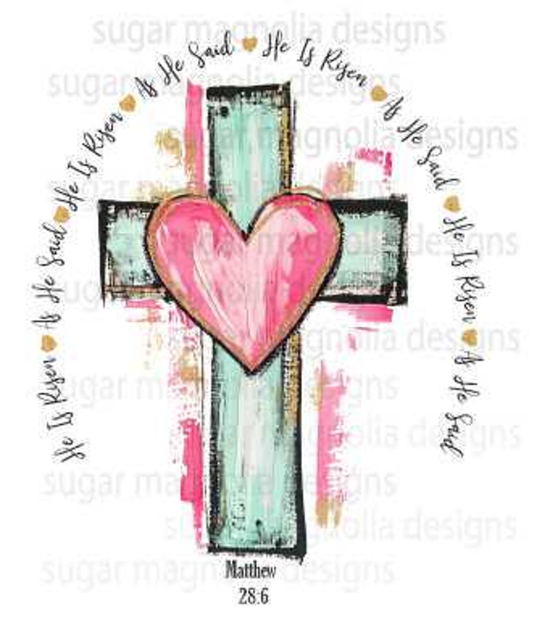 Christian Easter Sublimation Design, PNG for Sublimation, He is Risen ...