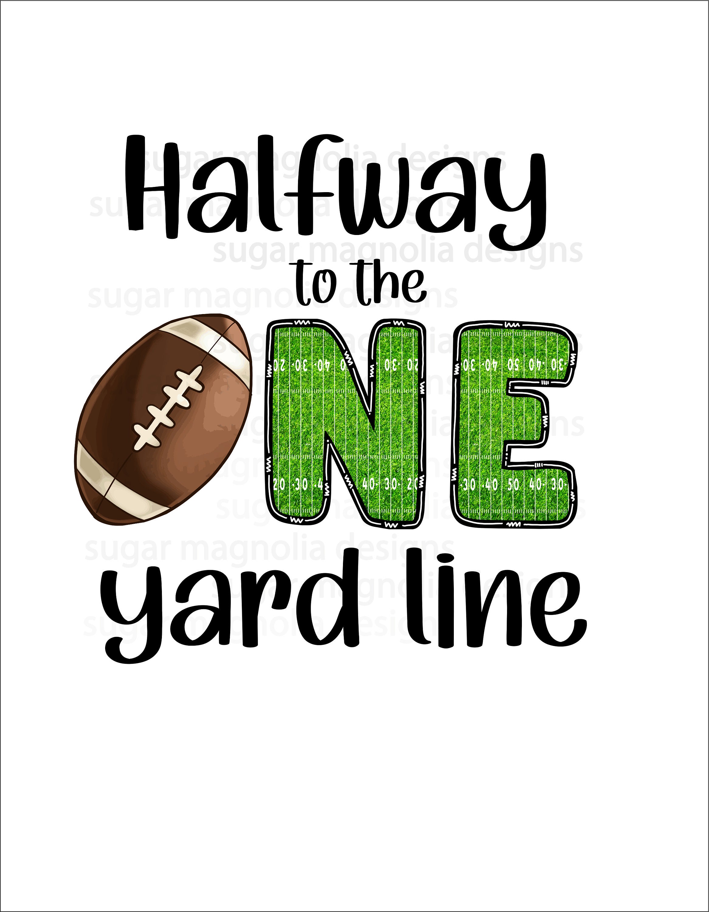 Football Sublimation Design, Half Birthday PNG for Sublimation, T Shirt ...