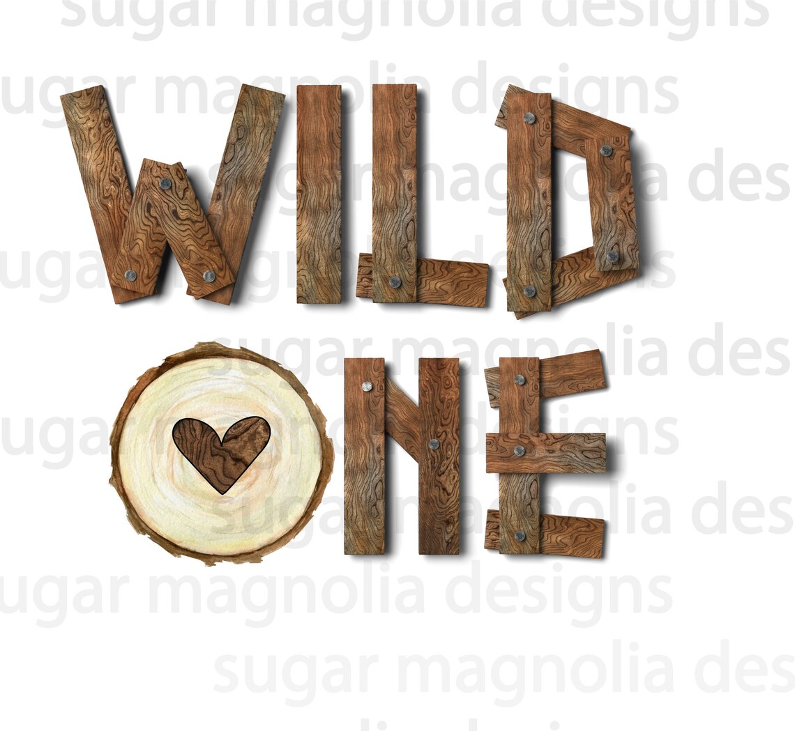 Wild One Clipart First Birthday Png for Sublimation Wild One - Etsy