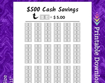 500 Money Saving Challenge | Save 500 in 30 Days | Printable 500 ...