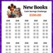 Book Savings Challenge Printable Reading Planner Money Saving Fund for ...
