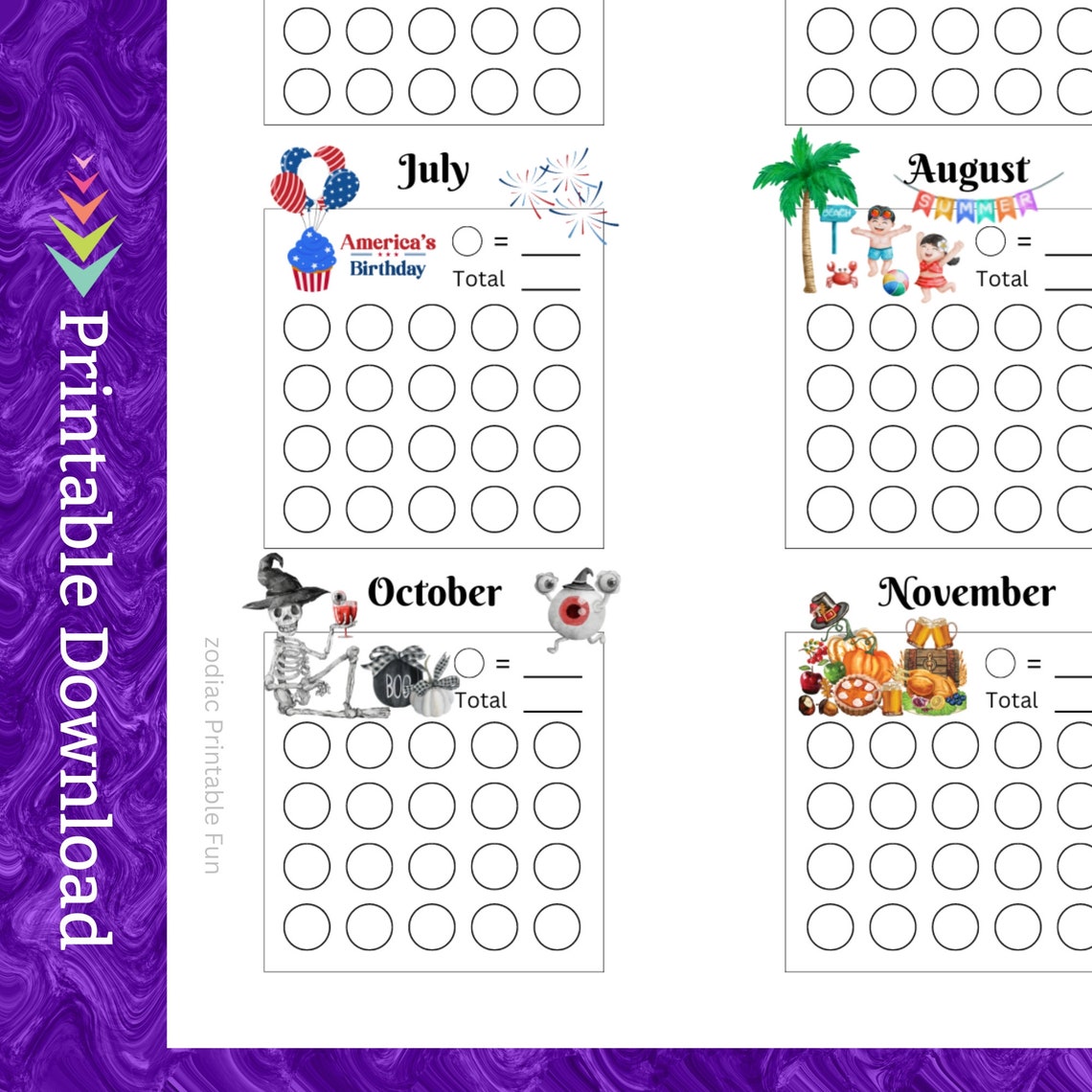 12 Month Savings Challenge Printable - Etsy