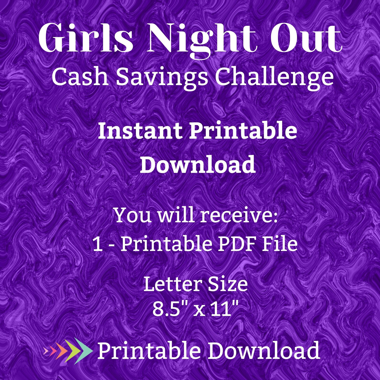 Girls Night Out Savings Challenge Printable for Girls Night Out Money ...