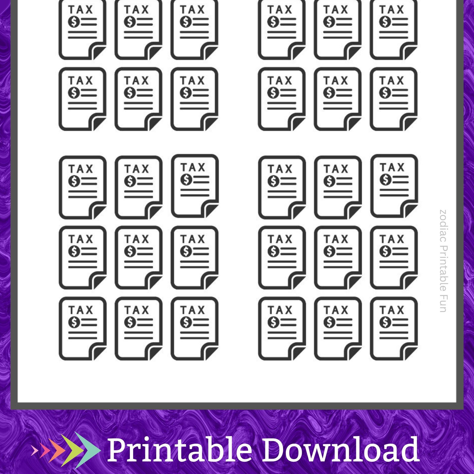 A6 Property Tax Savings Challenge Printable for Real Estate Tax for ...