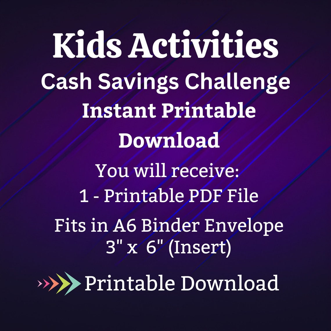 A6 Kids Activities Savings Challenge Printable for Family Fun Day Out ...