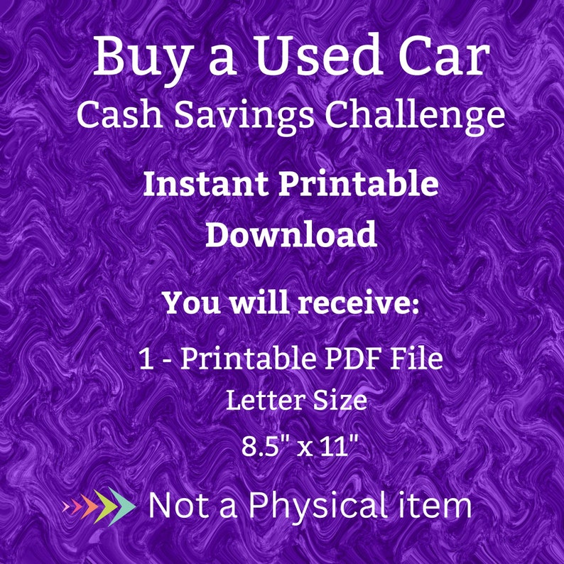 New Driver Savings Challenge Printable for Used Car Money Saving Fund ...