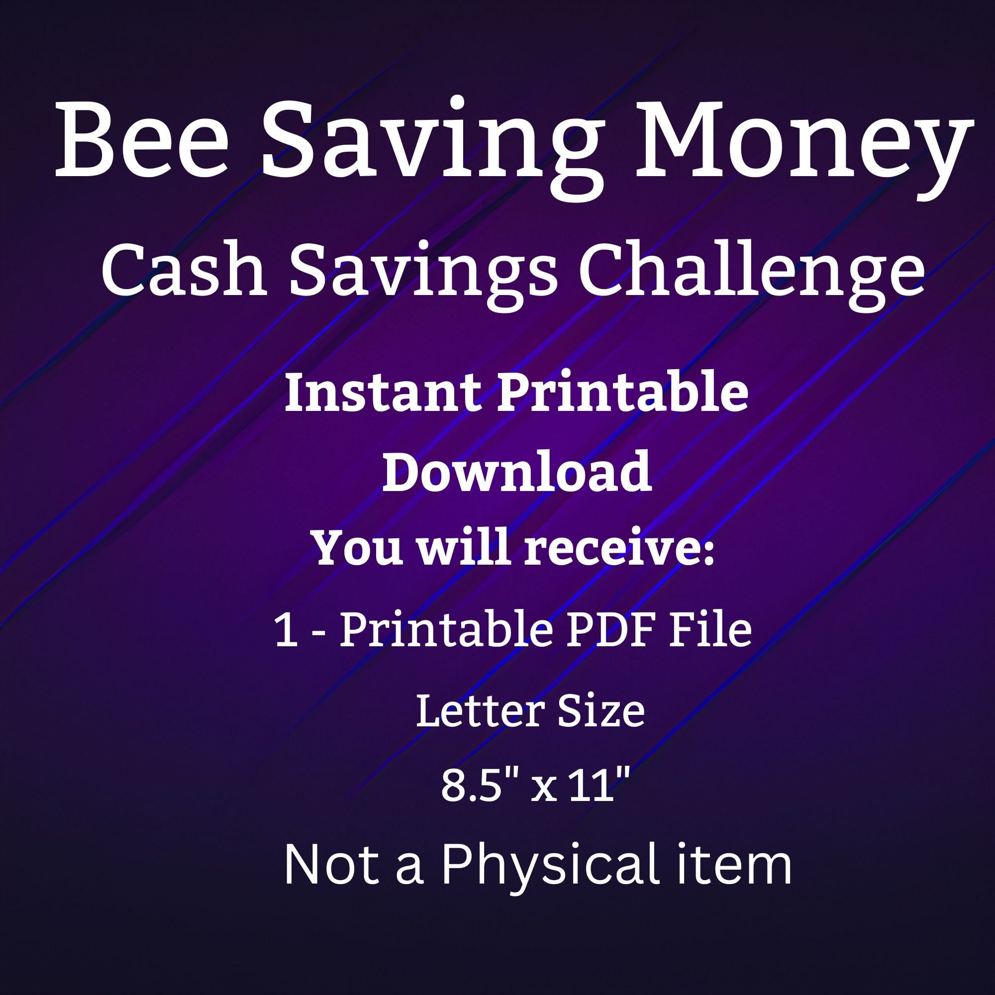 Honey Comb Saving Challenge Printable Sunflower Bee Savings Tracker for ...