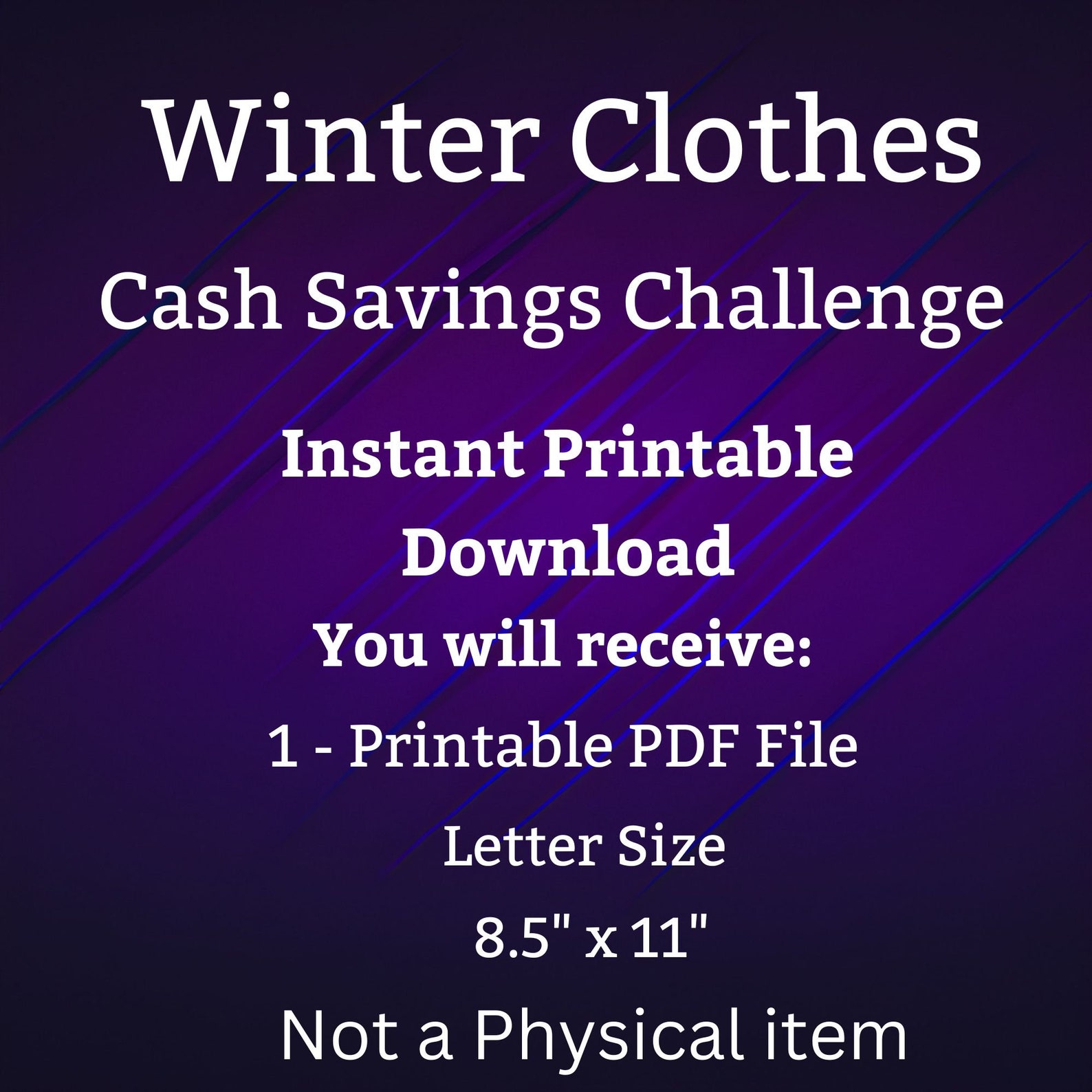 Women Winter Clothes Savings Challenge Printable for Ladies Warm Winter ...