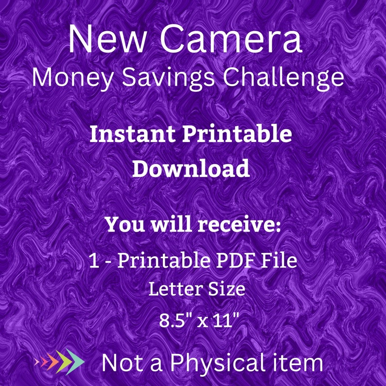 Camera Savings Challenge Printable Photography 35mm Film Camera Money ...
