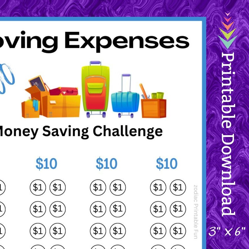 Moving Planner A6 Savings Challenge Printable Insert for - Etsy