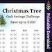 Christmas Tree Savings Challenge Printable for Holiday Evergreen Tree ...