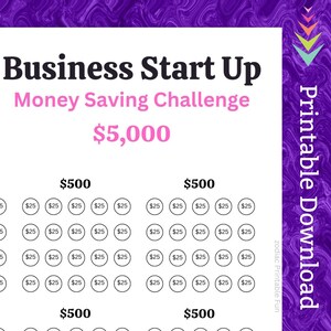 Business Plan Saving Challenge Printable Money Savings for Business ...
