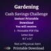 Gardening Savings Challenge Printable for Yard Maintenance Money Saving ...