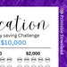 Family Vacation Cash Savings Challenge Printable for Saving Money for ...