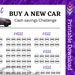New Car Cash Savings Challenge Printable for Vehicle Purchase - Etsy