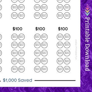 School Cash Savings Challenge Printable for Back to School Student ...