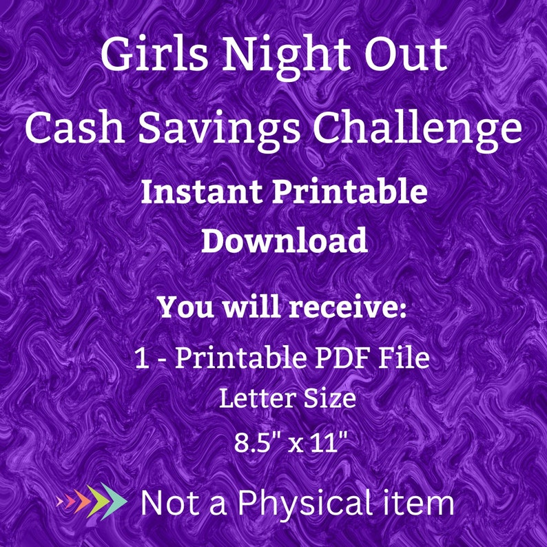 Ladies Night Savings Challenge Printable for Girls Night Out Dinner ...