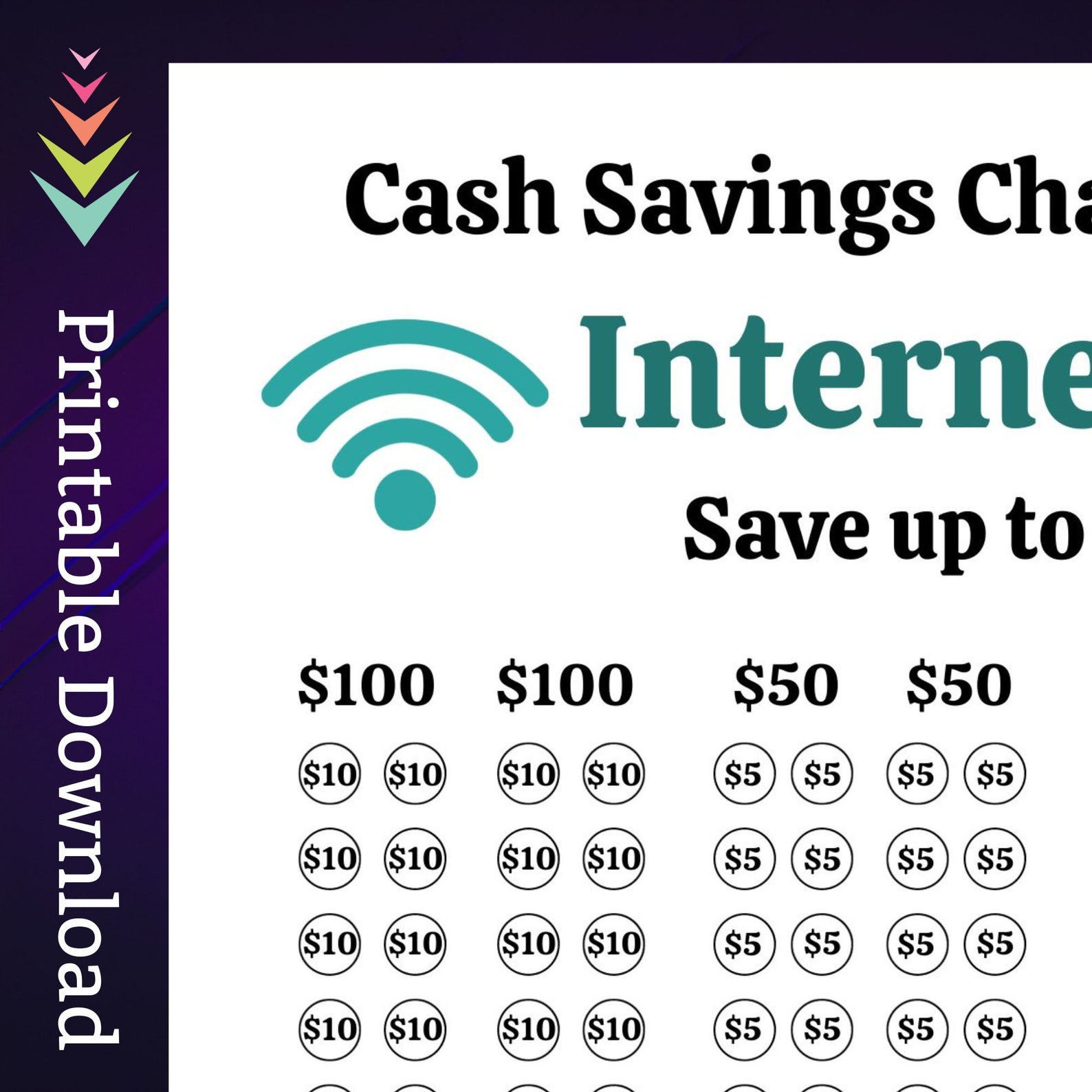 Internet Bill Savings Challenge Printable for Home Wi-fi Network ...