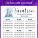Family Vacation Cash Savings Challenge Printable for Saving Money for ...