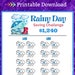 Rainy Day A6 Savings Challenge Printable Insert - Etsy