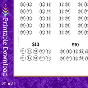 Coffee A6 Savings Challenge Printable Insert for Brewed Coffee Togo for ...