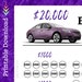 New Car Cash Savings Challenge Printable for Vehicle Purchase - Etsy