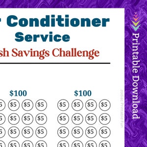 Air Conditioner Savings Challenge Printable Home Utilities Repair ...