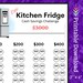 A6 Savings Challenge Printable Insert for New Kitchen Refrigerator ...