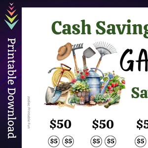 Gardening Savings Challenge Printable for Yard Maintenance Money Saving ...