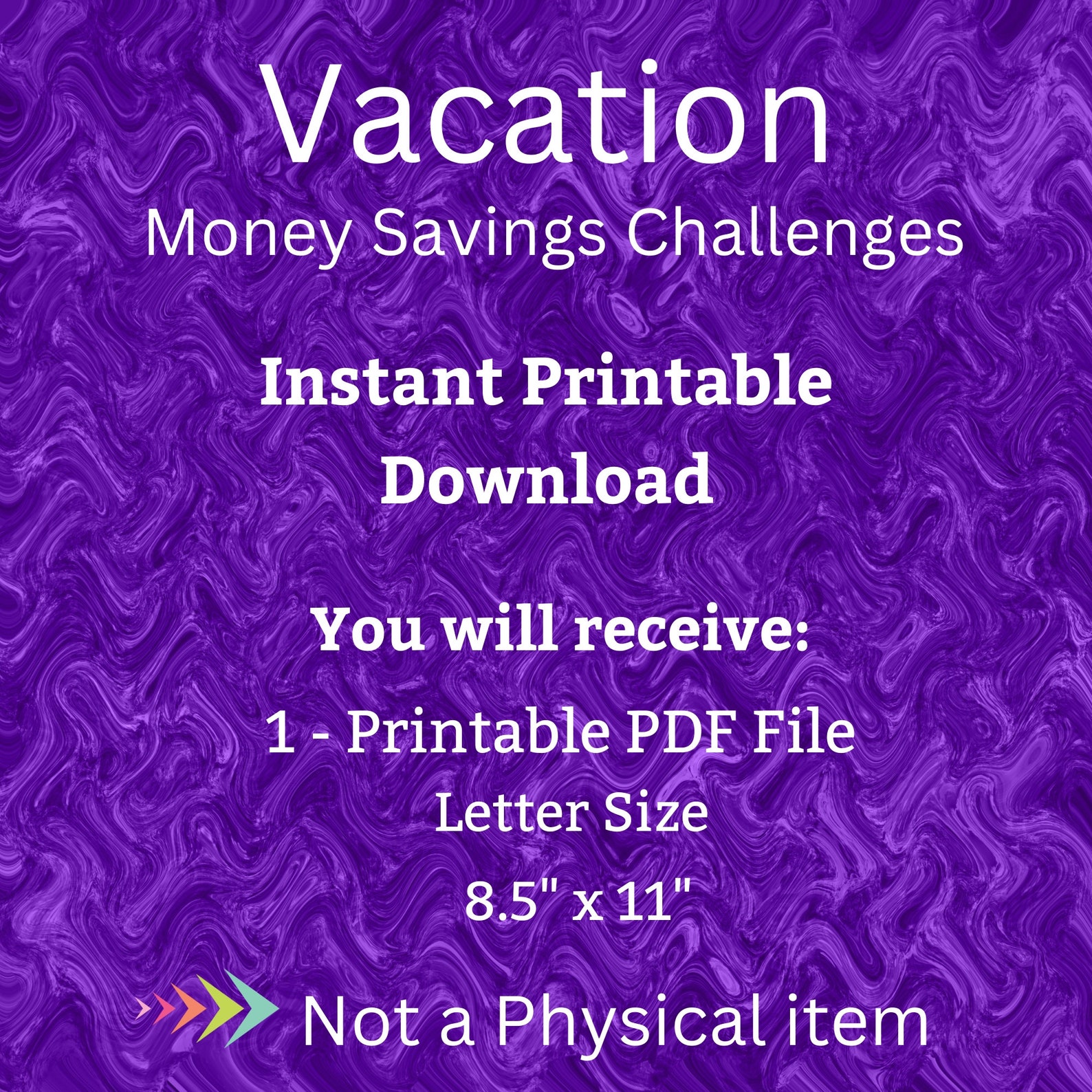 Family Vacation Cash Savings Challenge Printable for Saving Money for ...