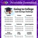 College Planner Savings Challenge Printable for Dorm Room Essentials Money Saving Fund for ...