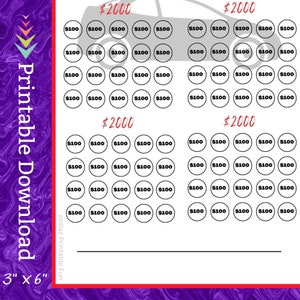 New Car Savings Challenge A6 Mini Budget Binder Insert Printable for ...