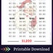 Save Money for Christmas Challenge Printable for Holiday Countdown Cash ...