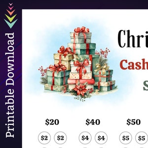 Christmas Presents Savings Challenge Printable Xmas Weekly Paycheck ...