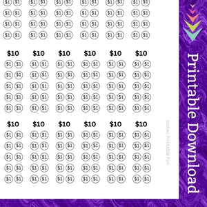 Concert Tickets Savings Challenge Printable Music Festival Event ...