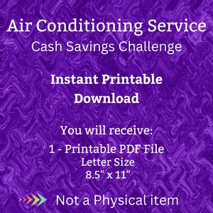 Air Conditioner Savings Challenge Printable Home Utilities Repair ...