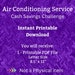 Air Conditioner Savings Challenge Printable Home Maintenance Money ...