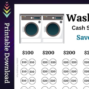 Washer & Dryer Savings Challenge Printable for Home Laundry Room ...