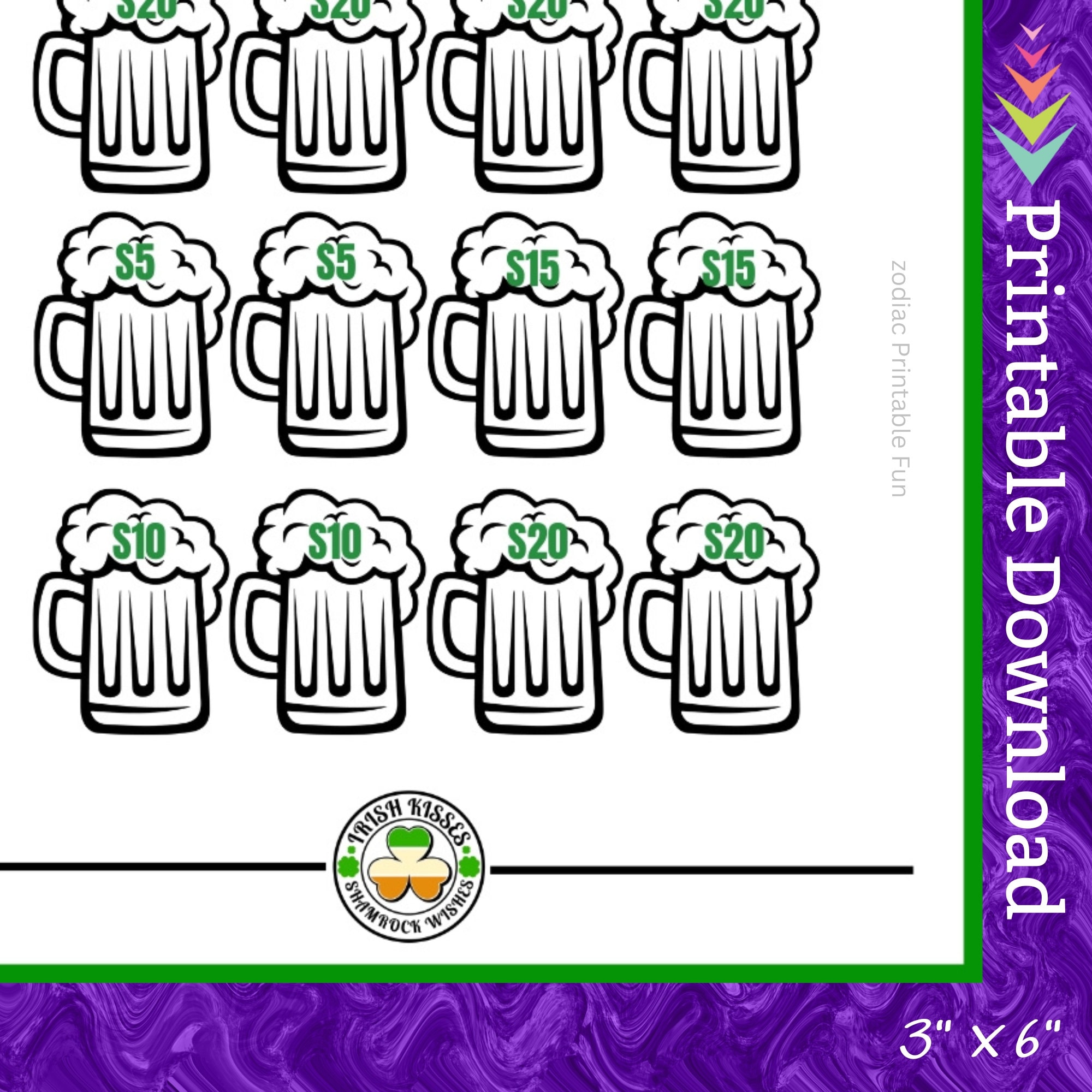 A6 St Patricks Day Savings Challenge Printable Budget Binder Planner ...