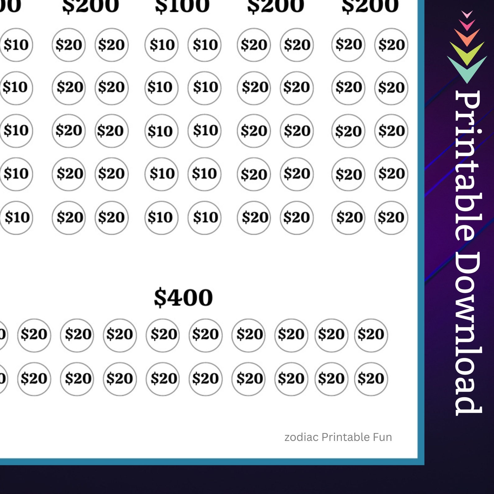A6 Washer & Dryer Cash Savings Challenge Printable Budget Binder Insert ...