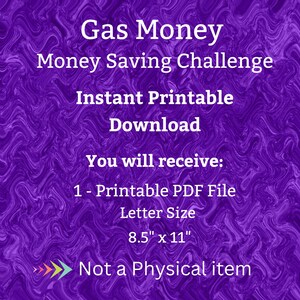 Gas Pump Savings Challenge Printable Car Maintenance Cash Saving Budget ...