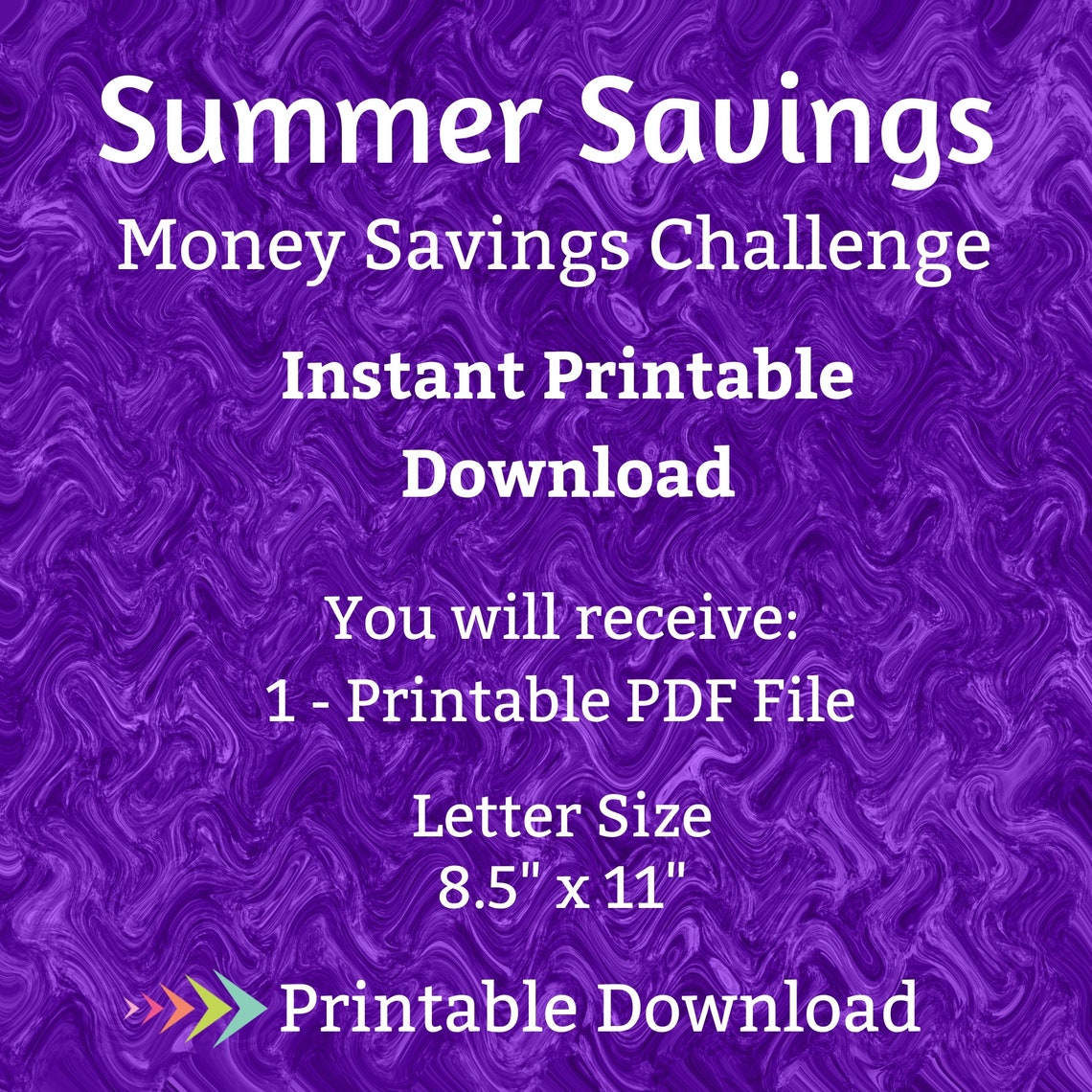 Summer Savings Challenge Printable for Family Vacation Summer ...
