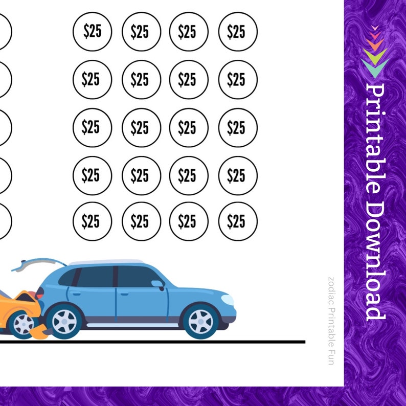 Car Insurance Savings Challenge Printable for Auto Insurance - Etsy