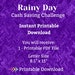Rainy Day Savings Challenge Printable Household Money Saving Sinking ...