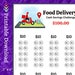 A6 Food Delivery Savings Challenge Printable Insert for Restaurant Food ...