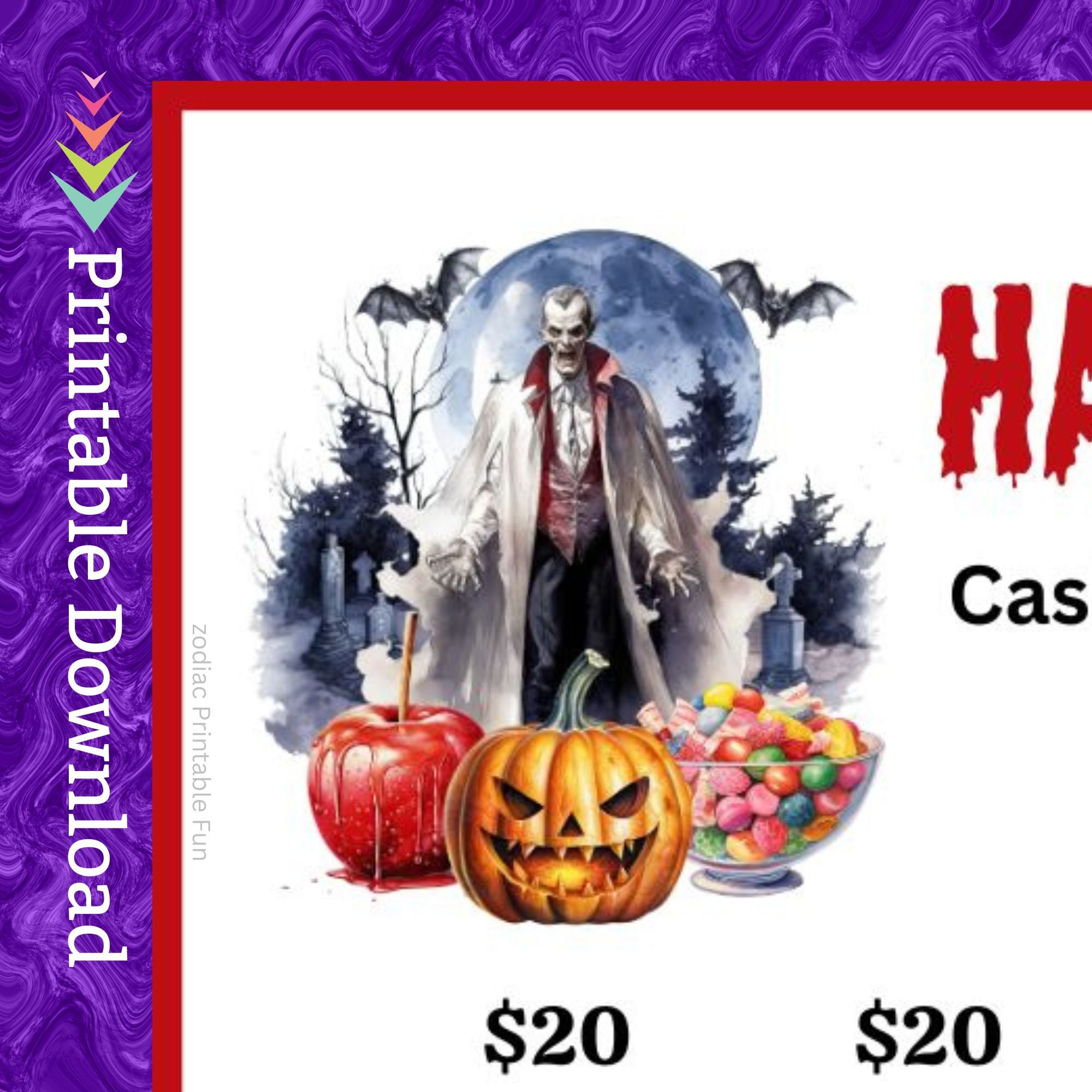 A6 Halloween Cash Savings Challenge Printable Budget Binder Insert for ...