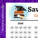 College Planner Savings Challenge Printable University Student Tuition Payment Cash Saving ...