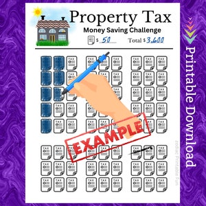 Property Tax Saving Challenge Printable for Real Estate Tax for Cash ...