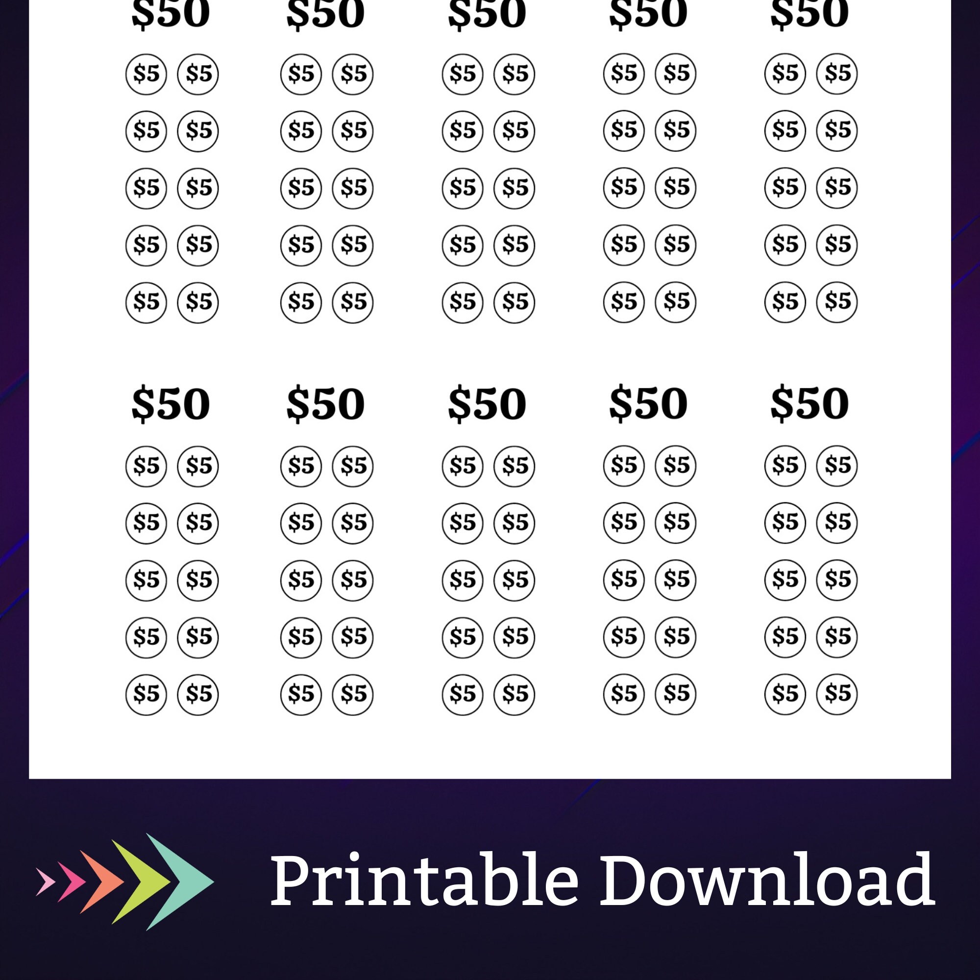 Gardening Savings Challenge Printable for Yard Maintenance Money Saving ...
